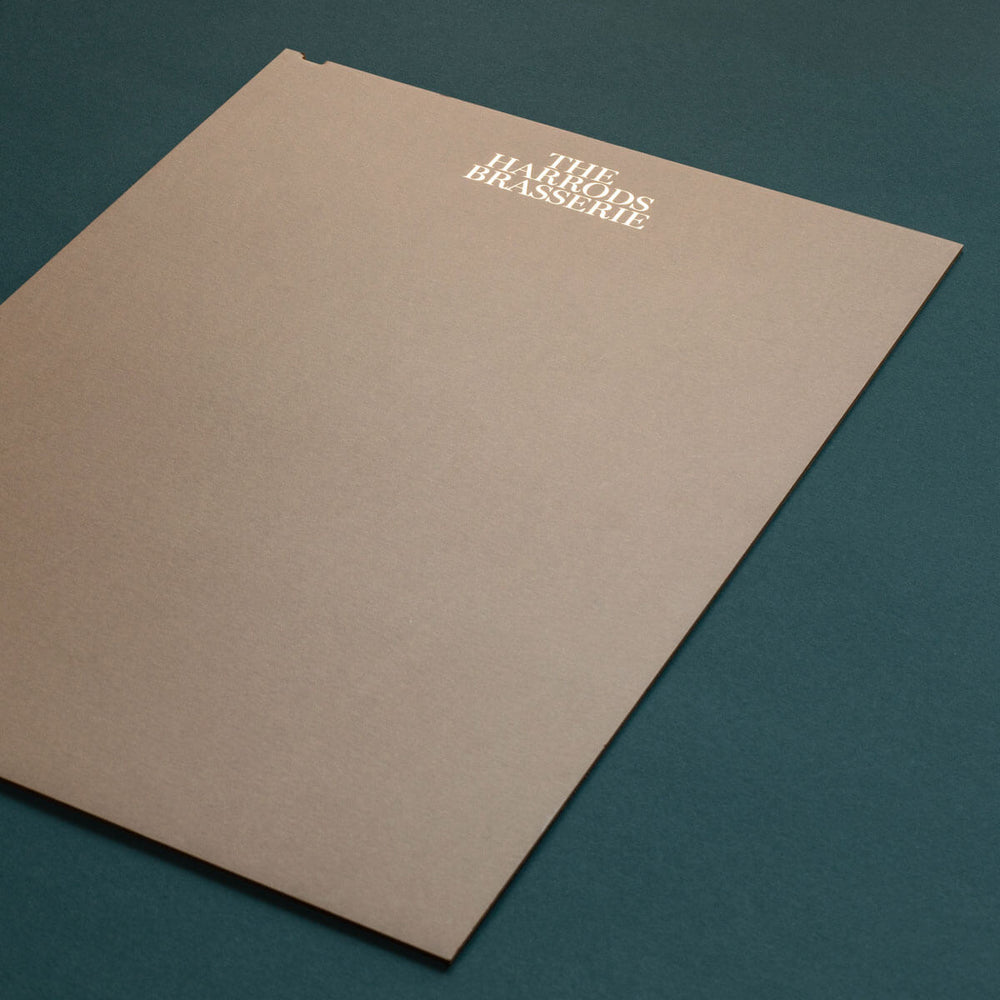 Restaurant Stationery & Menu Printing | The Wren Press, Mayfair
