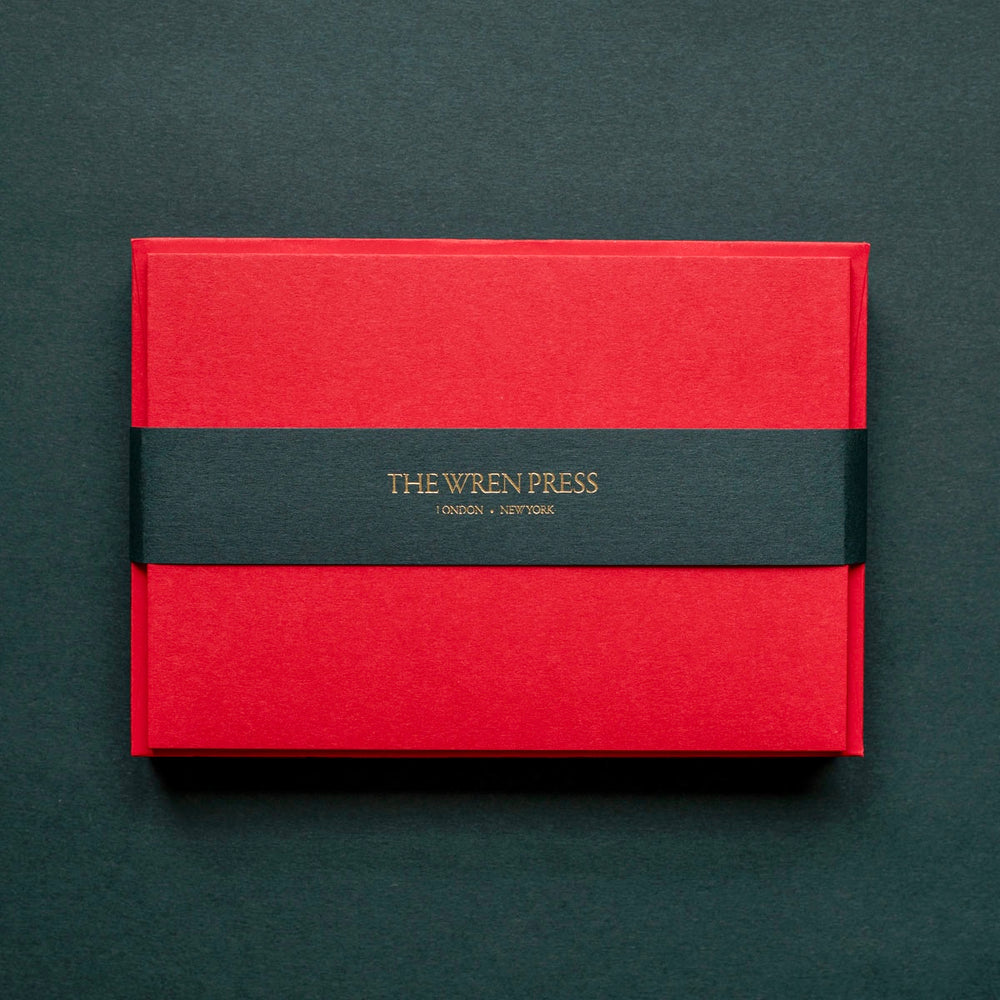 Bright Red Notecards, Set of 10 | The Wren Press, Mayfair