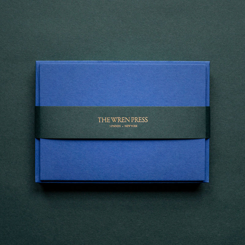 Sapphire Blue Notecards, Set of 10 | The Wren Press, Mayfair